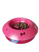 China Sound Light Cat Feeding Bowls Three Voice Pet Food Fountain Increase Eating Fun for sale