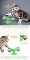 China Plush Green Rope 20cm Pet Cat Toy Planet Spinning Windmill for sale