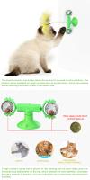China Plush Green Rope 20cm Pet Cat Toy Planet Spinning Windmill for sale