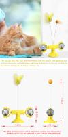 China 20cm Yellow Planet Spinning Windmill Cat Cute Pet Toys for sale