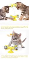 China 20cm Yellow Planet Spinning Windmill Cat Cute Pet Toys for sale