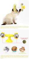 China 20cm Yellow Planet Spinning Windmill Cat Cute Pet Toys for sale