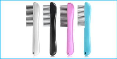 China Static Shock Children Proof Pet Flea Comb For Cats Dogs Long Standby Time for sale