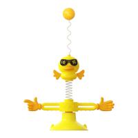 China New Wholesale Cat Toys Dropshipping Funny Pet Training Tool Rotating Cat Kitten Toy Interactive Feather Ball Cat Spring Toys for sale
