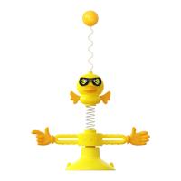 China New Wholesale Cat Toys Dropshipping Funny Pet Training Tool Rotating Cat Kitten Toy Interactive Feather Ball Cat Spring Toys for sale