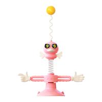 China New Wholesale Cat Toys Dropshipping Funny Pet Training Tool Rotating Cat Kitten Toy Interactive Feather Ball Cat Spring Toys for sale