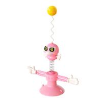 China New Wholesale Cat Toys Dropshipping Funny Pet Training Tool Rotating Cat Kitten Toy Interactive Feather Ball Cat Spring Toys for sale