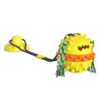 China New Series Cleaning Teeth Extra Durable Pet Interactive Chewing Biting Dog Toy Suction Cup With Rope for sale
