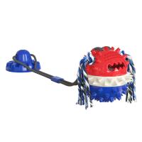 China New Series Cleaning Teeth Extra Durable Pet Interactive Chewing Biting Dog Toy Suction Cup With Rope for sale