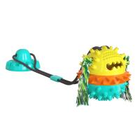 China New Series Cleaning Teeth Extra Durable Pet Interactive Chewing Biting Dog Toy Suction Cup With Rope for sale