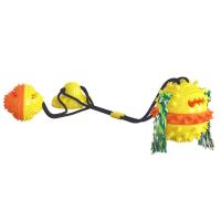 China Powerful Double Sucker Dog Toy Molar Dog Supplies Bite Resistant Ball for sale