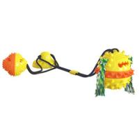China Powerful Double Sucker Dog Toy Molar Dog Supplies Bite Resistant Ball for sale