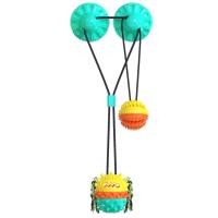 China Hot Sale Molar Bite Resistant Double Suction Cup Dog Chew Rope Ball Pull Toy for sale
