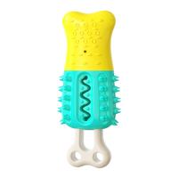 China New Design Product Summer Cooling Popsicle-shaped Dog Toothbrush Cooling Molar Stick Dog Pet Chew Toy for sale