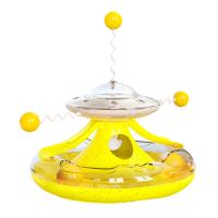 China Wholesale Cat Turntable Track Ball Windmill Leaking Food Cat Toy Funny Cat Stick for sale