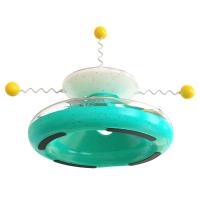 China Wholesale Cat Turntable Track Ball Windmill Leaking Food Cat Toy Funny Cat Stick for sale