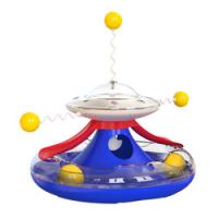 China Wholesale Cat Turntable Track Ball Windmill Leaking Food Cat Toy Funny Cat Stick for sale