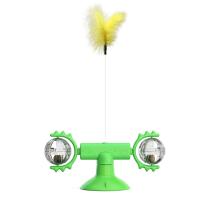 China Wholesale Interactive Bulk Turntable Windmill Cat Catnip Toy Feather Teaser Scratcher Pet Cat Toys for sale