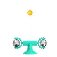 China Wholesale Interactive Bulk Turntable Windmill Cat Catnip Toy Feather Teaser Scratcher Pet Cat Toys for sale