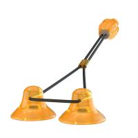 China Indestructible Rubber Dog Treat Ball Bite-resistant Double Sucker Chew Toy Dog Pet Toys With 2 Suction Cup Rope for sale