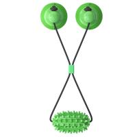 China Multi-function Creative Hot Selling Double Suction Cup Stick Dog' Chew Toy Toothbrush for sale
