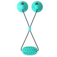China Multi-function Creative Hot Selling Double Suction Cup Stick Dog' Chew Toy Toothbrush for sale