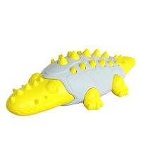 China Explosive Crocodile Leaking Ball Resistant To Biting Dog Bite Toy Teeth Cleaning Molar Stick Toy for sale