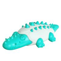 China Explosive Crocodile Leaking Ball Resistant To Biting Dog Bite Toy Teeth Cleaning Molar Stick Toy for sale