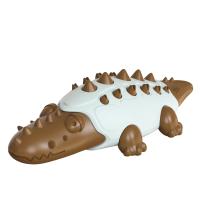 China Explosive Crocodile Leaking Ball Resistant To Biting Dog Bite Toy Teeth Cleaning Molar Stick Toy for sale