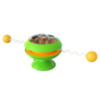 China Wholesale Pet Cat Toys Catnip Spinning Ball Toy Turntable Bite Resistant Toy Ball Interactive Cat Rod Wire Cat Supplies for sale