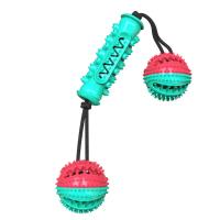 China New Type Top Sale Eco-friendly Dog Toothbrush Toy Stick Rope Pet Molar Bite Ball Toys for sale