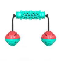 China New Type Top Sale Eco-friendly Dog Toothbrush Toy Stick Rope Pet Molar Bite Ball Toys for sale