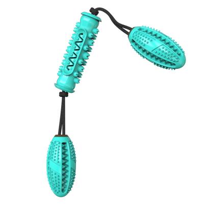 China Brand New Interactive Dog Chew Toy Food Dispenser And Bite-resistant Clean Teeth Pet Playing Balls for sale
