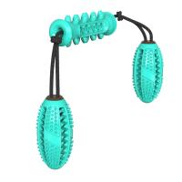China Brand New Interactive Dog Chew Toy Food Dispenser And Bite-resistant Clean Teeth Pet Playing Balls for sale