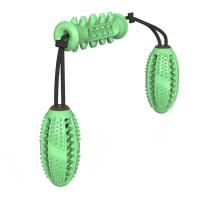 China Brand New Interactive Dog Chew Toy Food Dispenser And Bite-resistant Clean Teeth Pet Playing Balls for sale