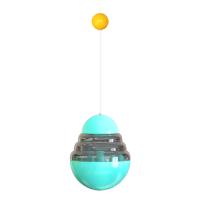 China Slow feeder tumbler interactive plaything with cat stick cat turntable leaking food teasing ball cat pet toy for sale