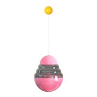 China Slow feeder tumbler interactive plaything with cat stick cat turntable leaking food teasing ball cat pet toy for sale