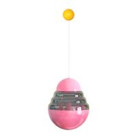 China Slow feeder tumbler interactive plaything with cat stick cat turntable leaking food teasing ball cat pet toy for sale