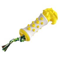 China New Multifunctional Interactive Teeth-cleaning Self-playing Food Dispensing Rubber Ball Chew Aggressive Dog Chew Toy for sale