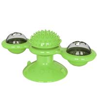 China 2021 Hot Seller Pet Cat Puzzle Interaction With Spinning Turning Windmill Cat Toy for sale