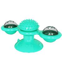 China 2021 Hot Seller Pet Cat Puzzle Interaction With Spinning Turning Windmill Cat Toy for sale