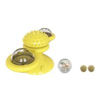 China 2021 Hot Seller Pet Cat Puzzle Interaction With Spinning Turning Windmill Cat Toy for sale