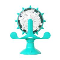 China 2021 Interesting New Product Cat Snack Dispenser Interactive Small Pet Toy Leaking Supply Windmill Kitten Feeder for sale