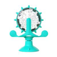 China 2021 Interesting New Product Cat Snack Dispenser Interactive Small Pet Toy Leaking Supply Windmill Kitten Feeder for sale
