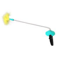 China Wholesale Adjustable Pet Interactive Toy Funny Pet Wand Teasing Cat Stick Cat Teaser Stick With Spring Rod for sale