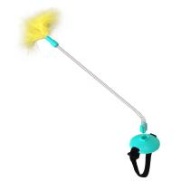 China Wholesale Adjustable Pet Interactive Toy Funny Pet Wand Teasing Cat Stick Cat Teaser Stick With Spring Rod for sale