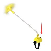 China Wholesale Adjustable Pet Interactive Toy Funny Pet Wand Teasing Cat Stick Cat Teaser Stick With Spring Rod for sale