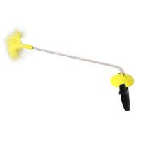 China Wholesale Adjustable Pet Interactive Toy Funny Pet Wand Teasing Cat Stick Cat Teaser Stick With Spring Rod for sale