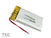 China Rechargeable Lithium Ion Battery 3.7 V 700 mAh for Cyber Physical System GSP503048 for sale