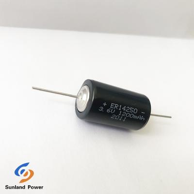 China Wide Temperature 3.6V ER14250 1200mAh LiSOCl2 Battery Non Rechargeable  For Rain Detector for sale